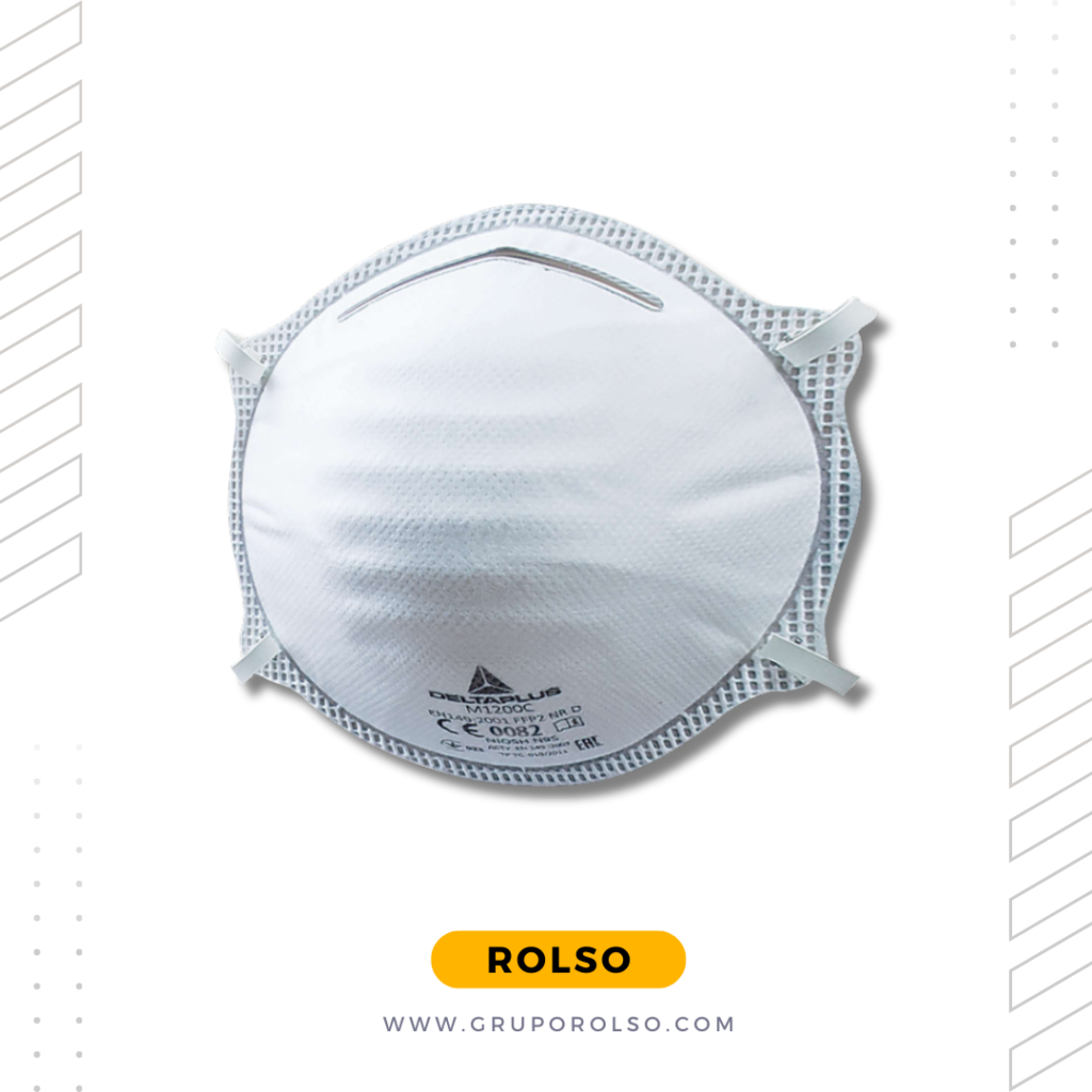 MASCARILLA FFP2 /M1200 N95 DELTA PLUS - Rolso - Equipo de protección ...